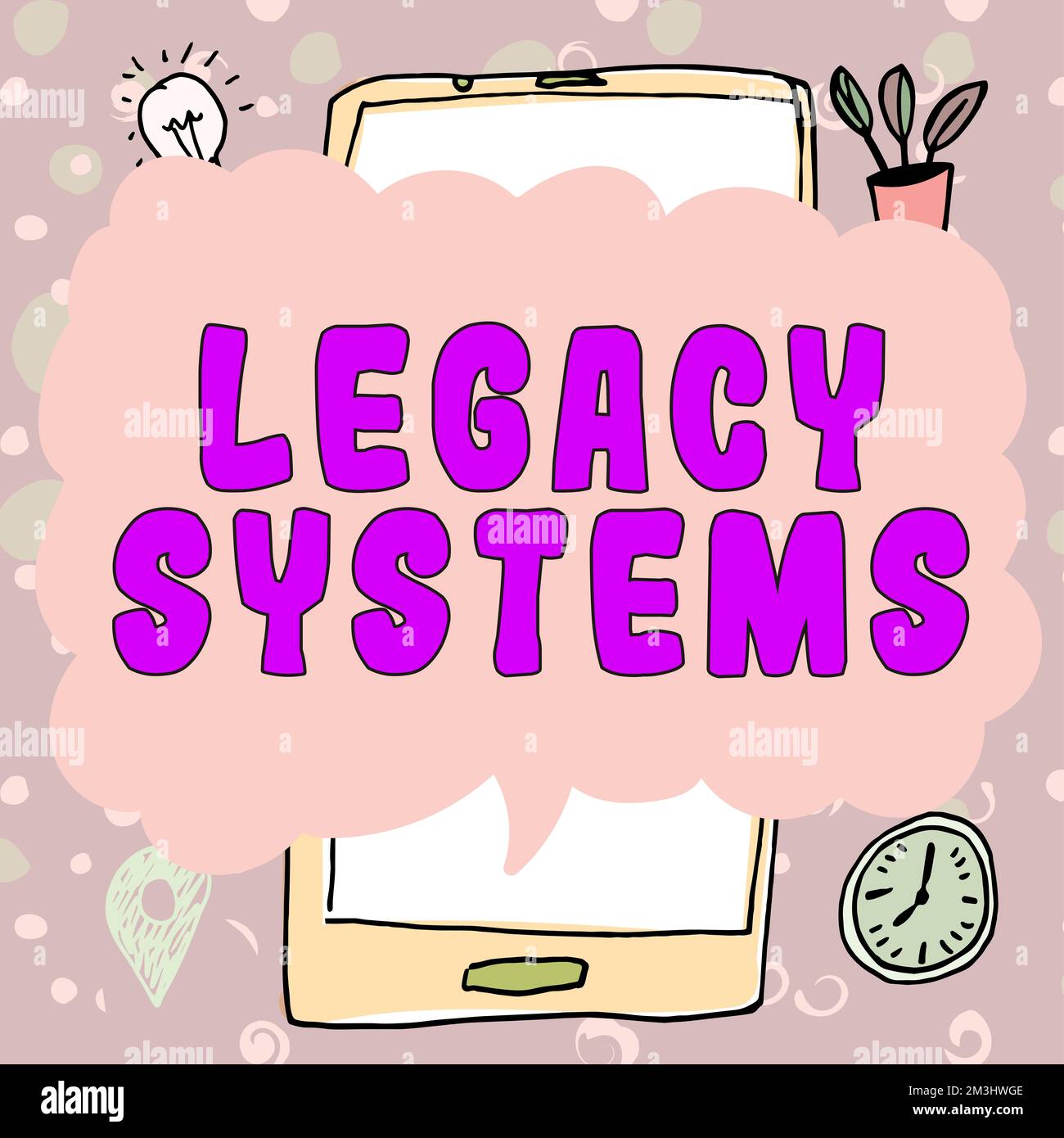 Conceptual display Legacy Systems. Word for old method technology ...