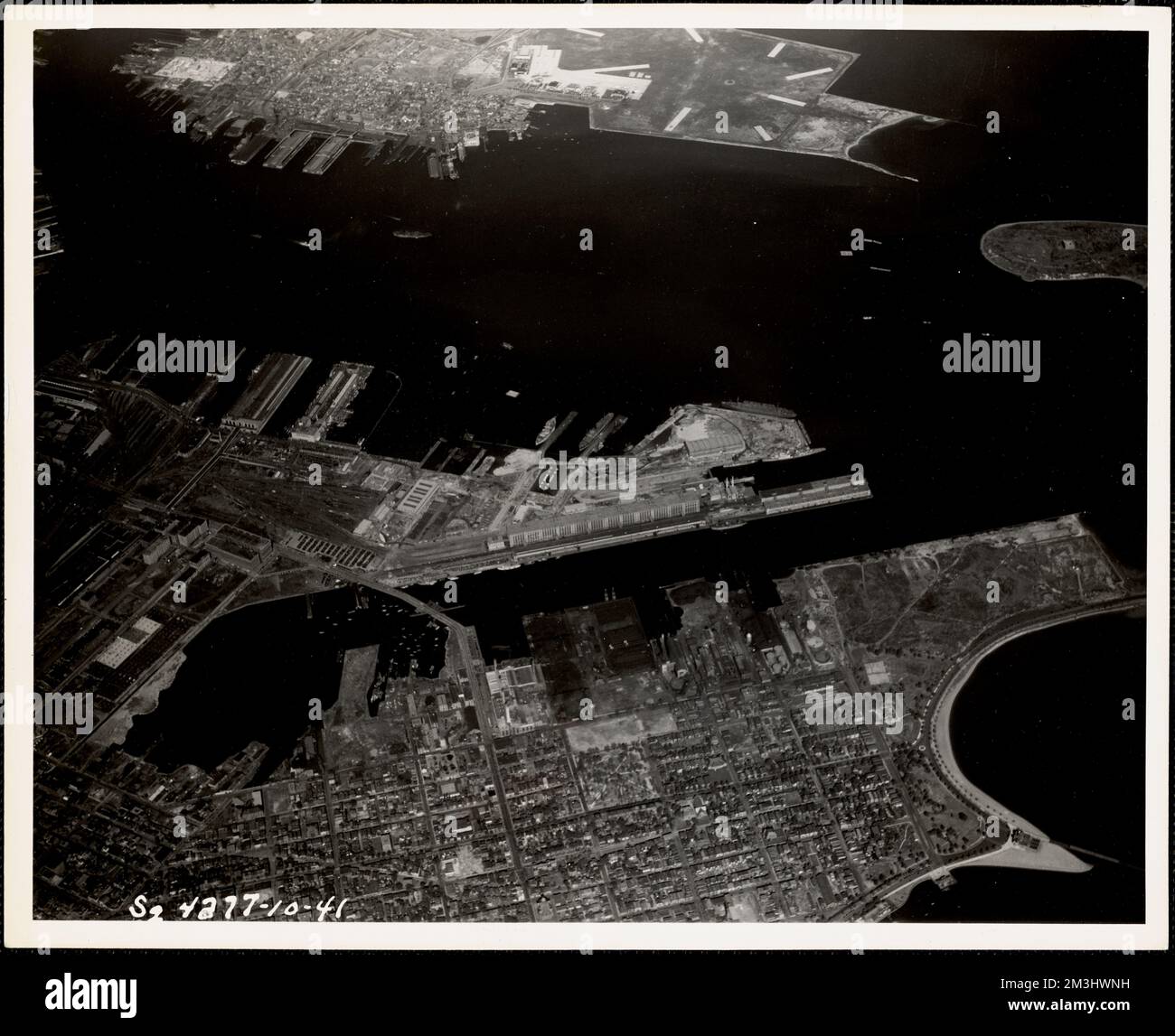 Navy Yard Annex, So. Boston, MA from South, 10000 feet , Naval yards ...