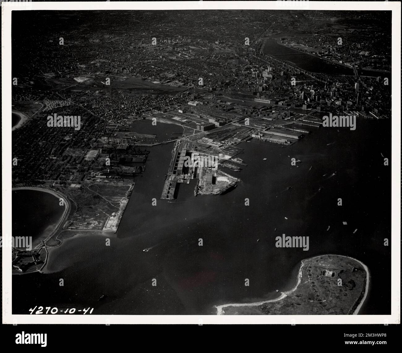 Navy Yard Annex, So. Boston, MA from East, 5000 feet , Naval yards ...