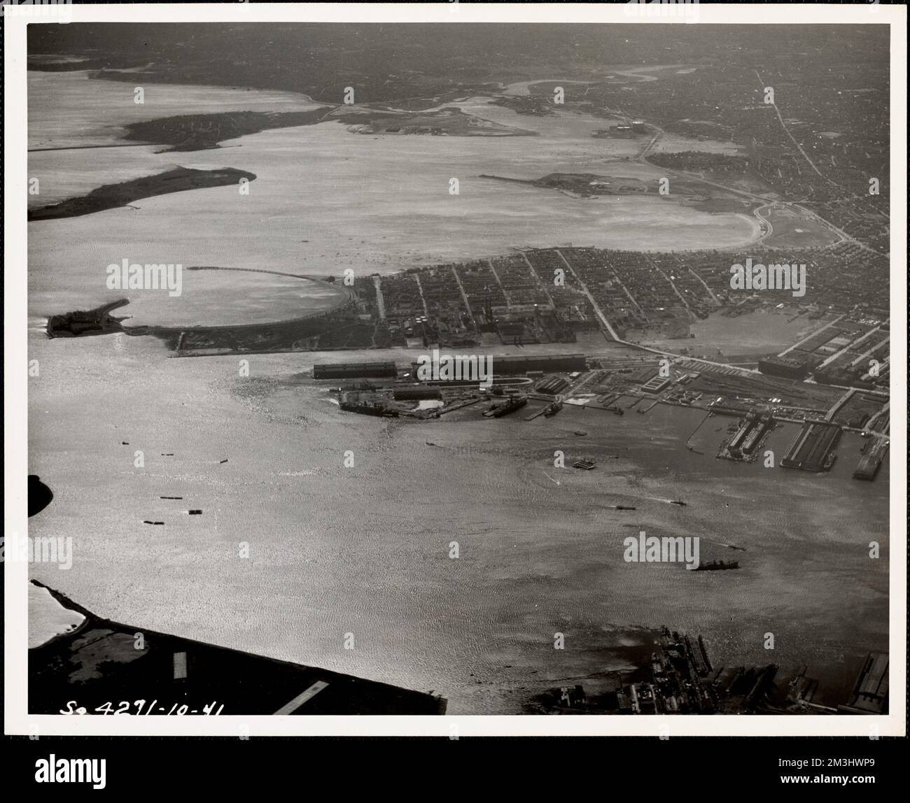 Navy Yard Annex, So. Boston, MA from North, 5000 feet , Naval yards ...