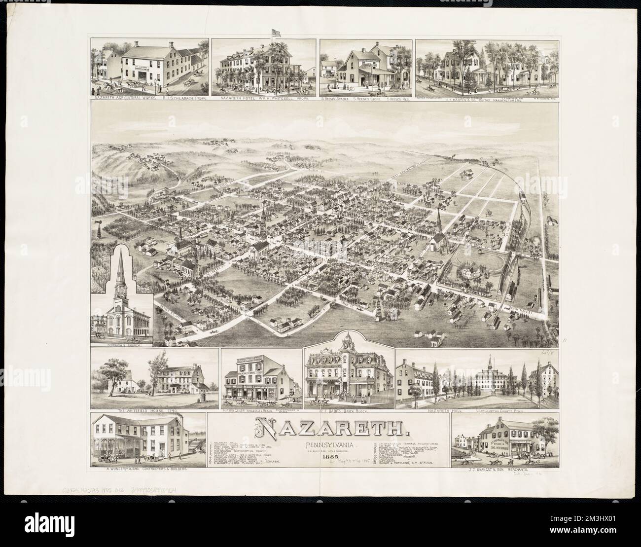 Nazareth : Pennsylvania , Nazareth Pa., Aerial views Norman B ...