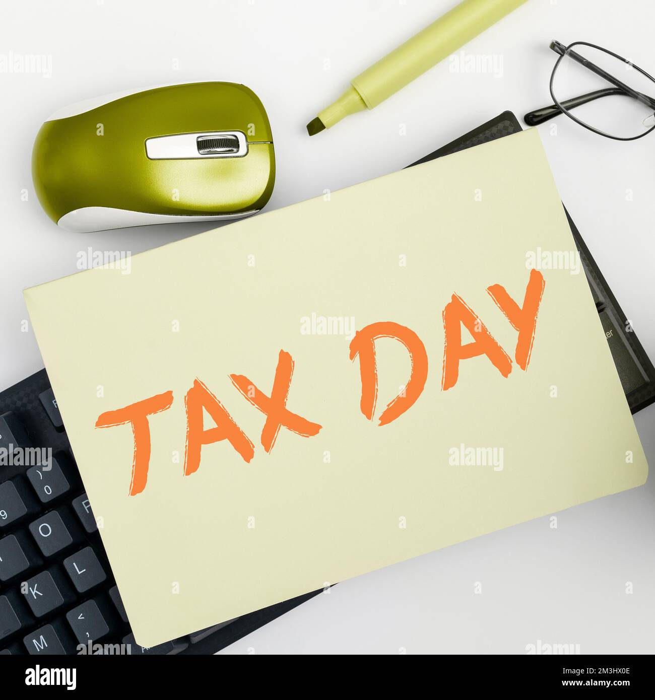 Text caption presenting Tax Day, Internet Concept colloquial term for ...