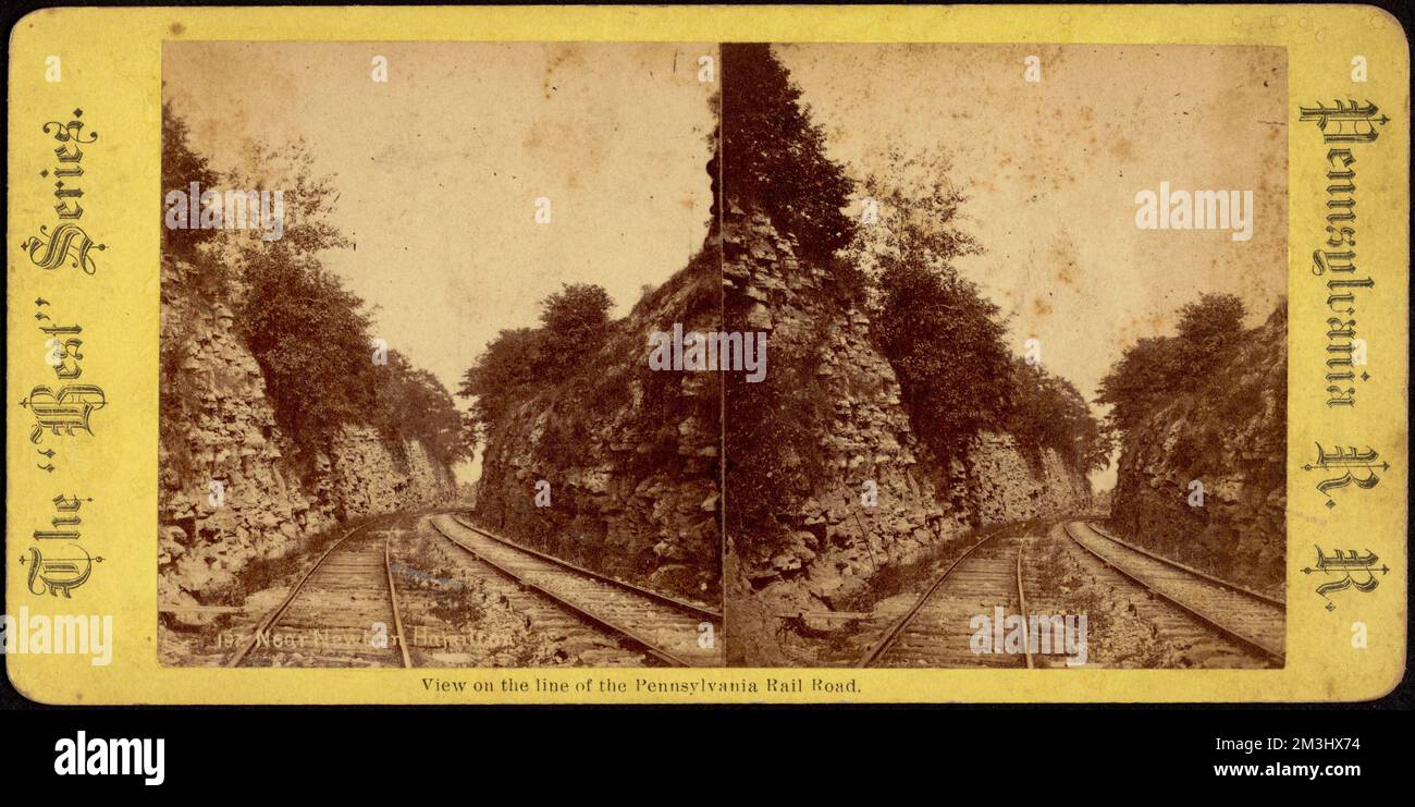 Near Newton Hamilton , Railroad cuts, Railroad tracks, Pennsylvania ...
