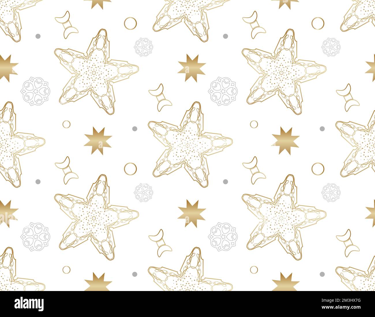 Seamless pattern for winter holidays. Festive white background with ...