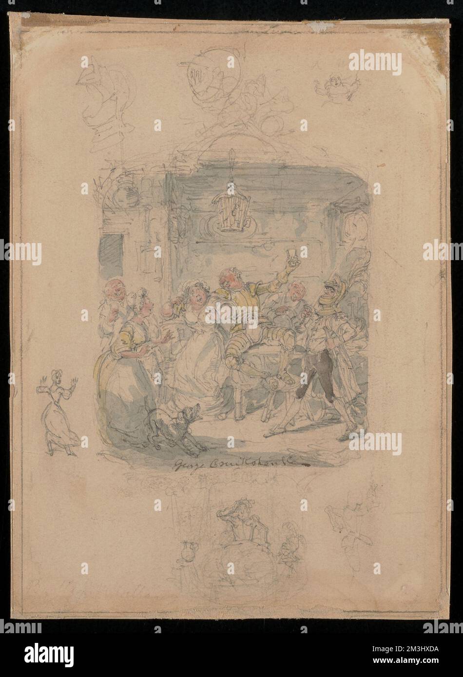 Ned Twigger in the kitchen of Mudfog House , Eating & drinking, Parties, Dickens, Charles, 1812 ...