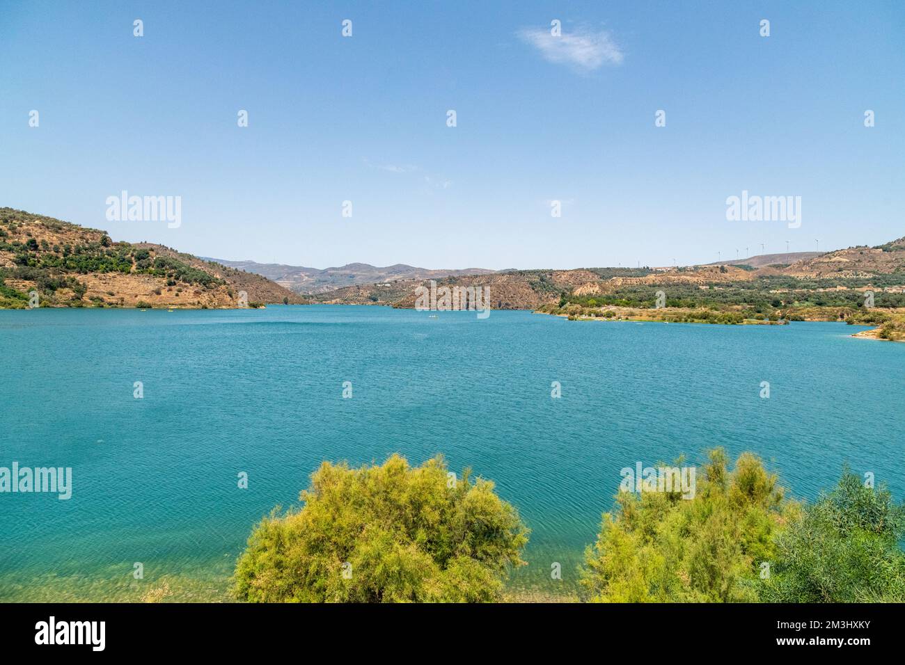 A view of Lake Beznar in the Lecrin Valley in Andalusia, Spain Stock ...
