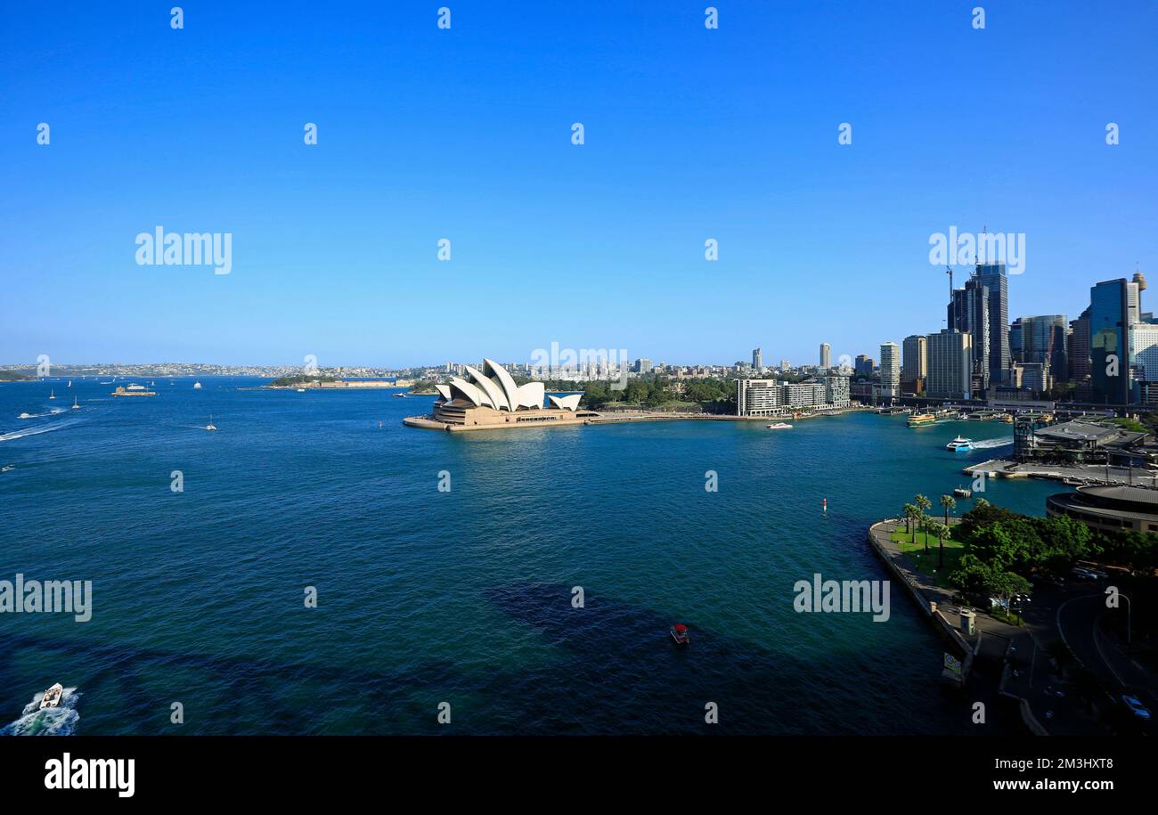 Blue landscape of Sydney, Australia Stock Photo - Alamy