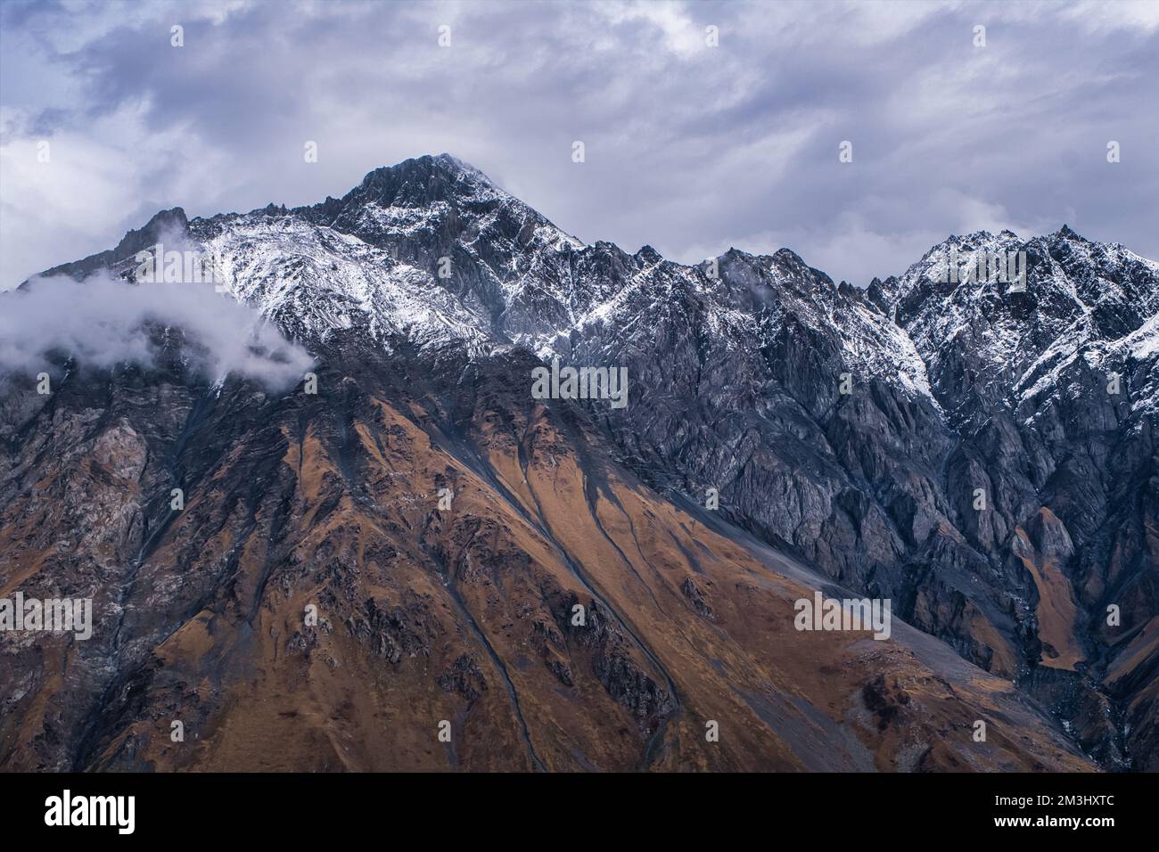 High Mountain View at Kazbegi Georgia Stock Photo - Alamy
