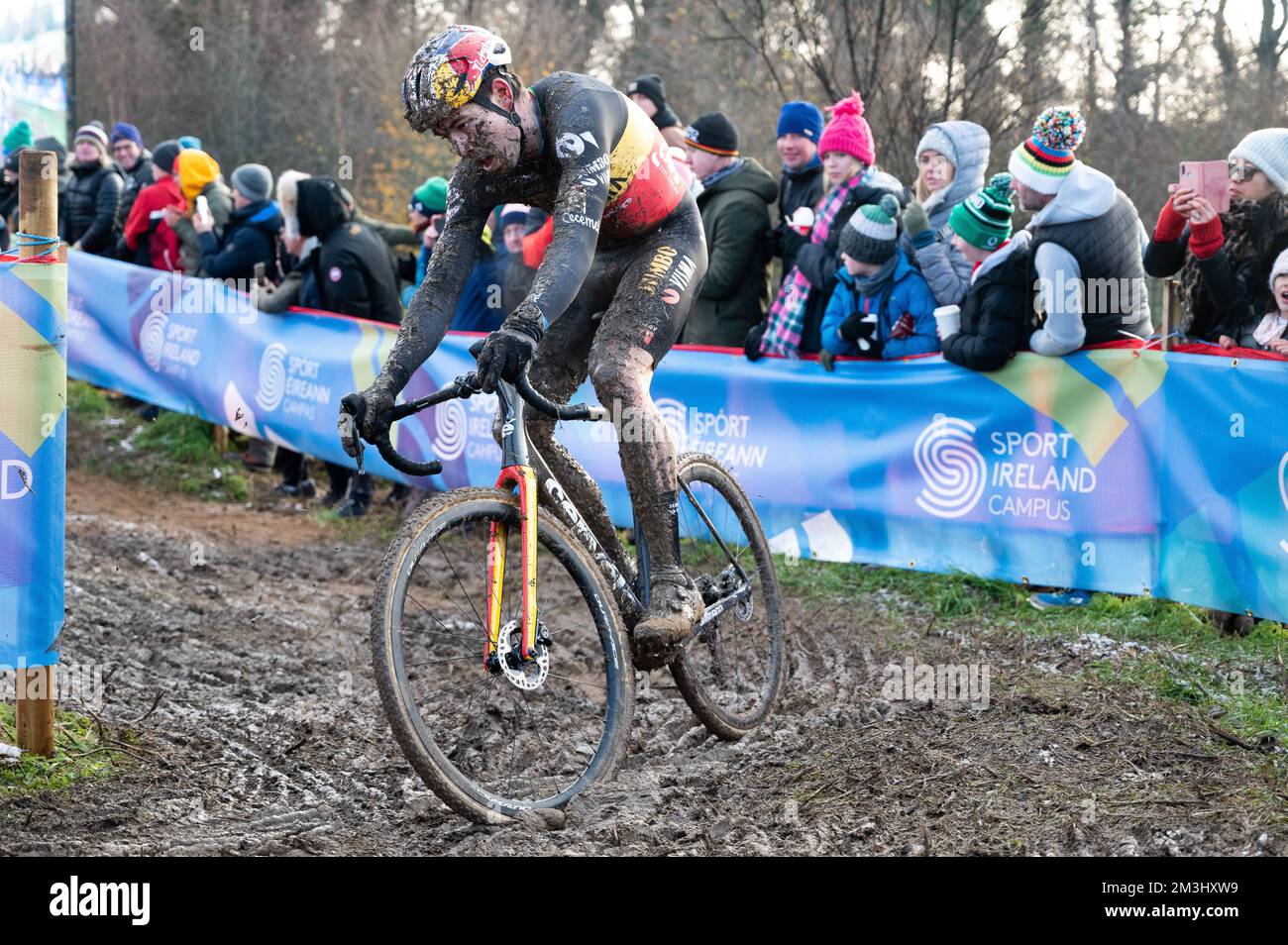 Wout van Aert in the UCI Cyclocross World Cup Dublin Stock Photo - Alamy