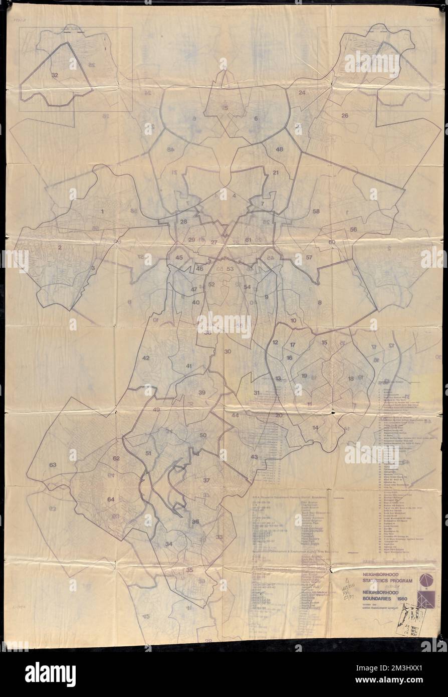 Neighborhood boundaries 1980 , Boston Mass., Maps, City planning ...