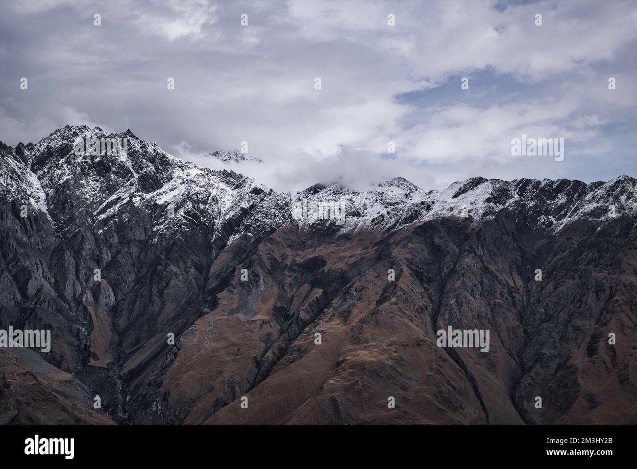 High Mountain View at Kazbegi Georgia Stock Photo - Alamy