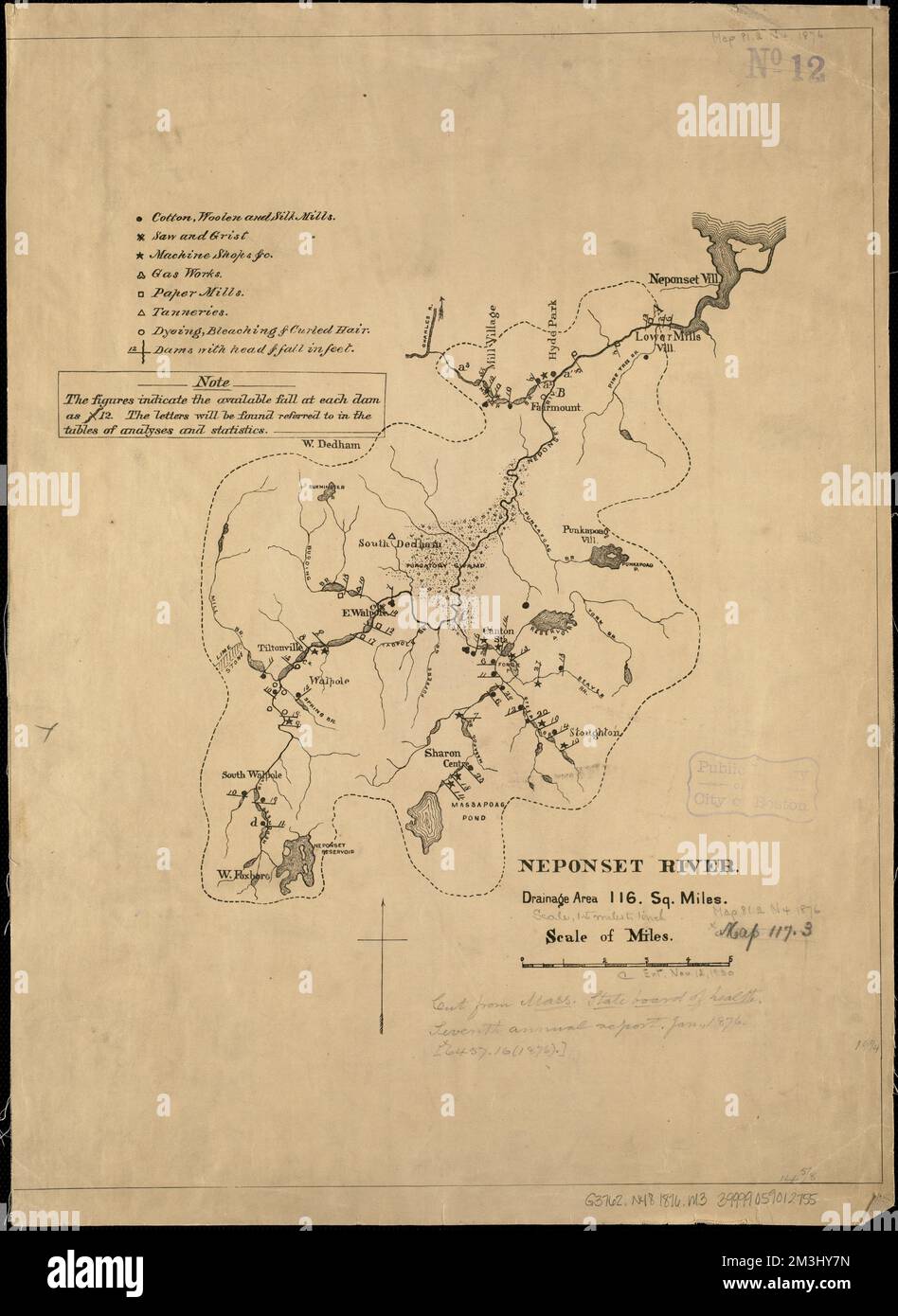 Neponset River , Industries, Massachusetts, Maps, Neponset River Mass ...