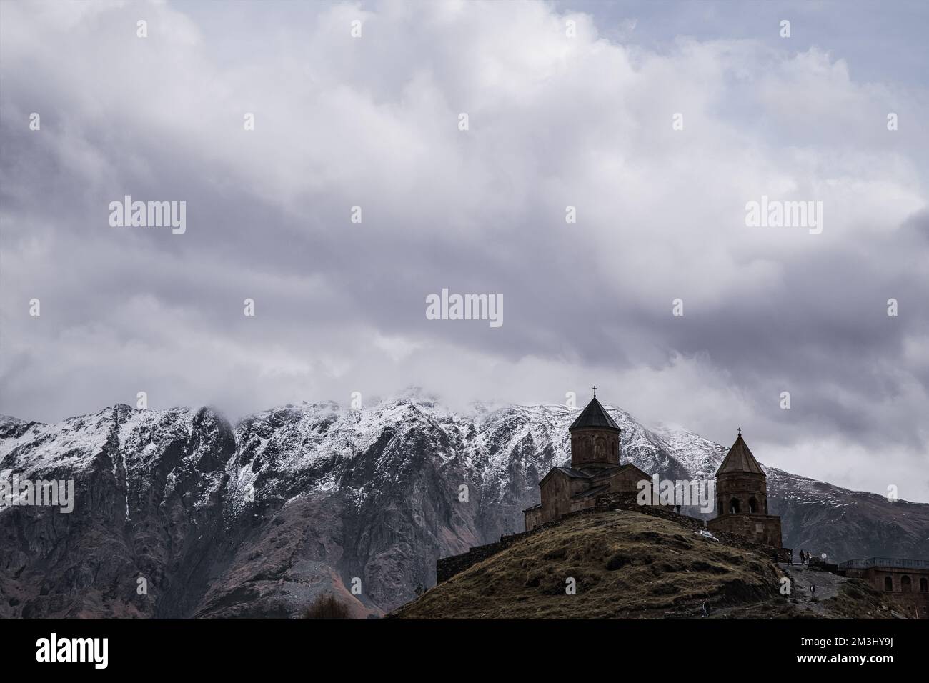 High Mountain View at Kazbegi Georgia Stock Photo - Alamy