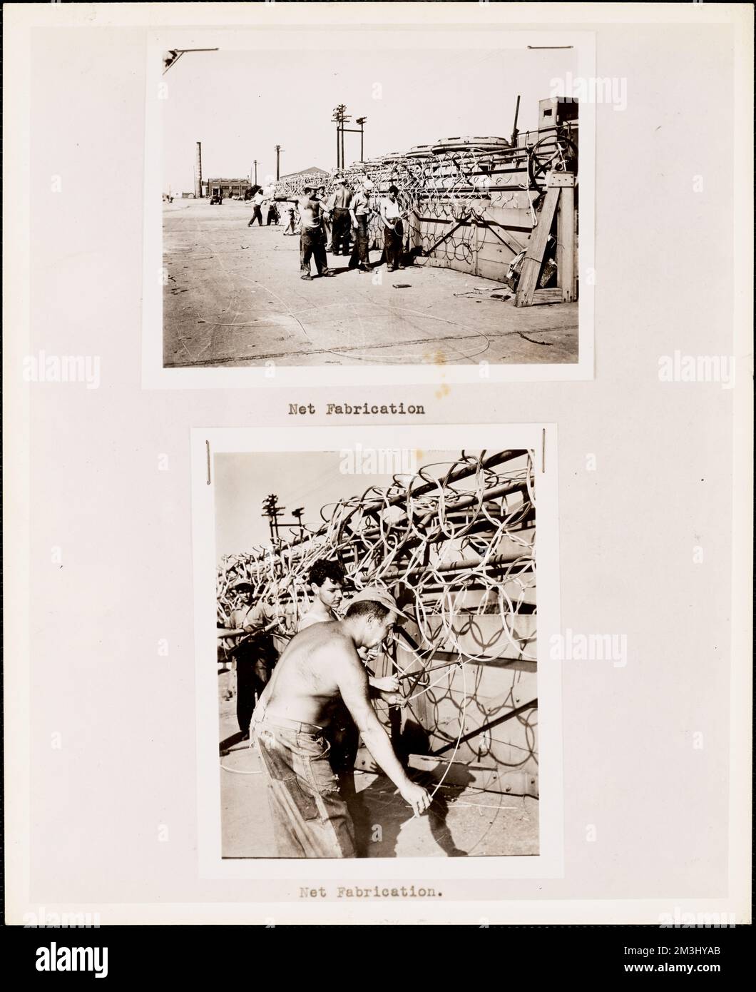 Net Fabrication , Nets. Photographs of the First Naval District Stock ...