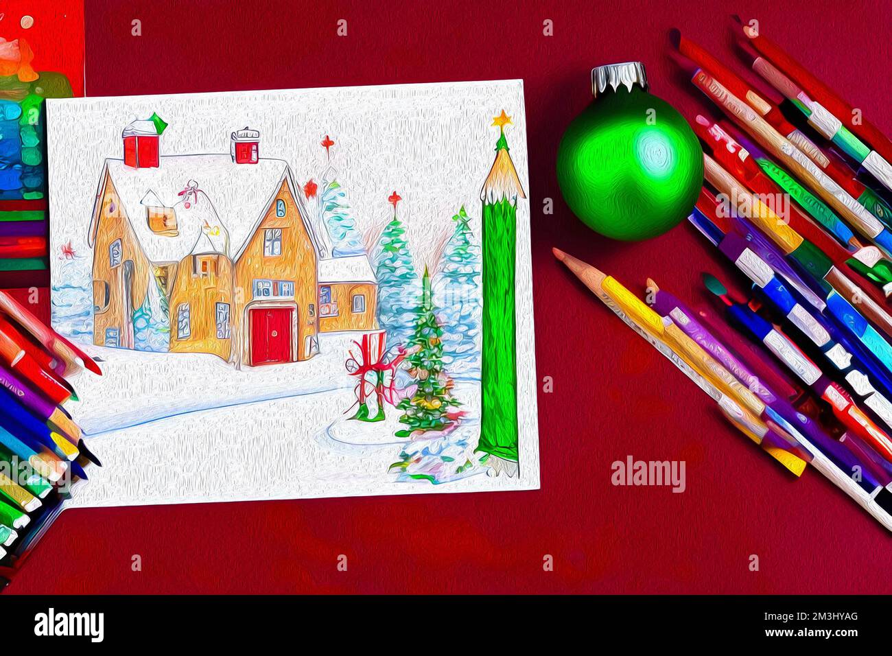 Winter season holiday, Christmas, New Year. Christmas concept. Children ...