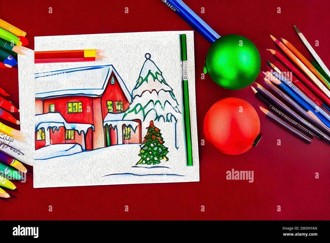 Winter season holiday, Christmas, New Year. Christmas concept. Children ...