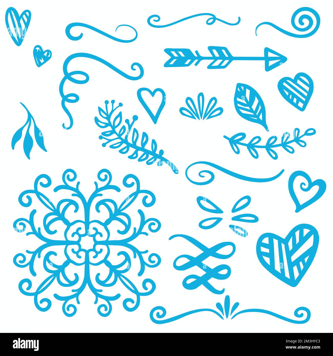 Blue Swirls with Swoosh Vector Accent Line Work Stock Vector Image ...