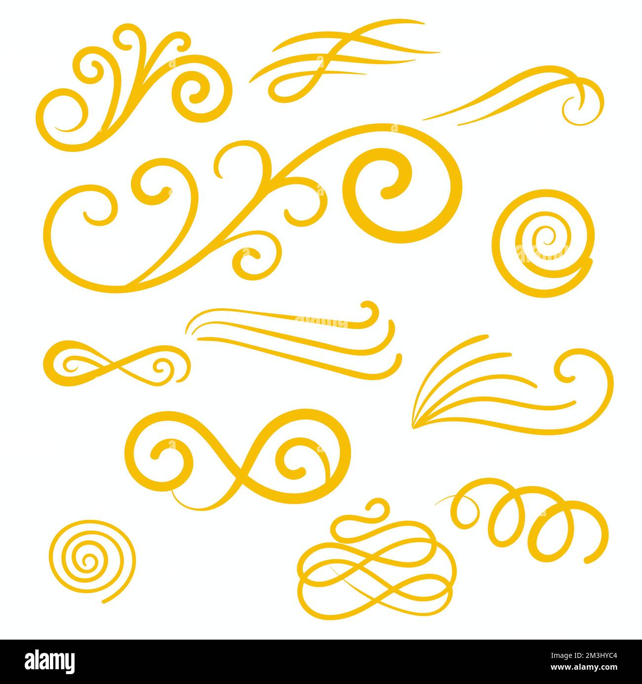 Yellow Swirls Swash Logo Ornament Design Stock Vector Image & Art - Alamy