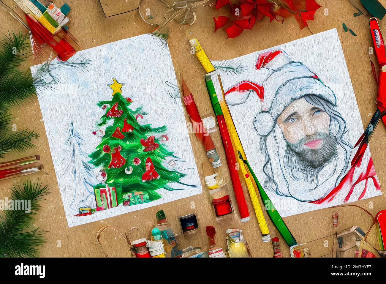 Winter season holiday, Christmas, New Year. Christmas concept. Children ...