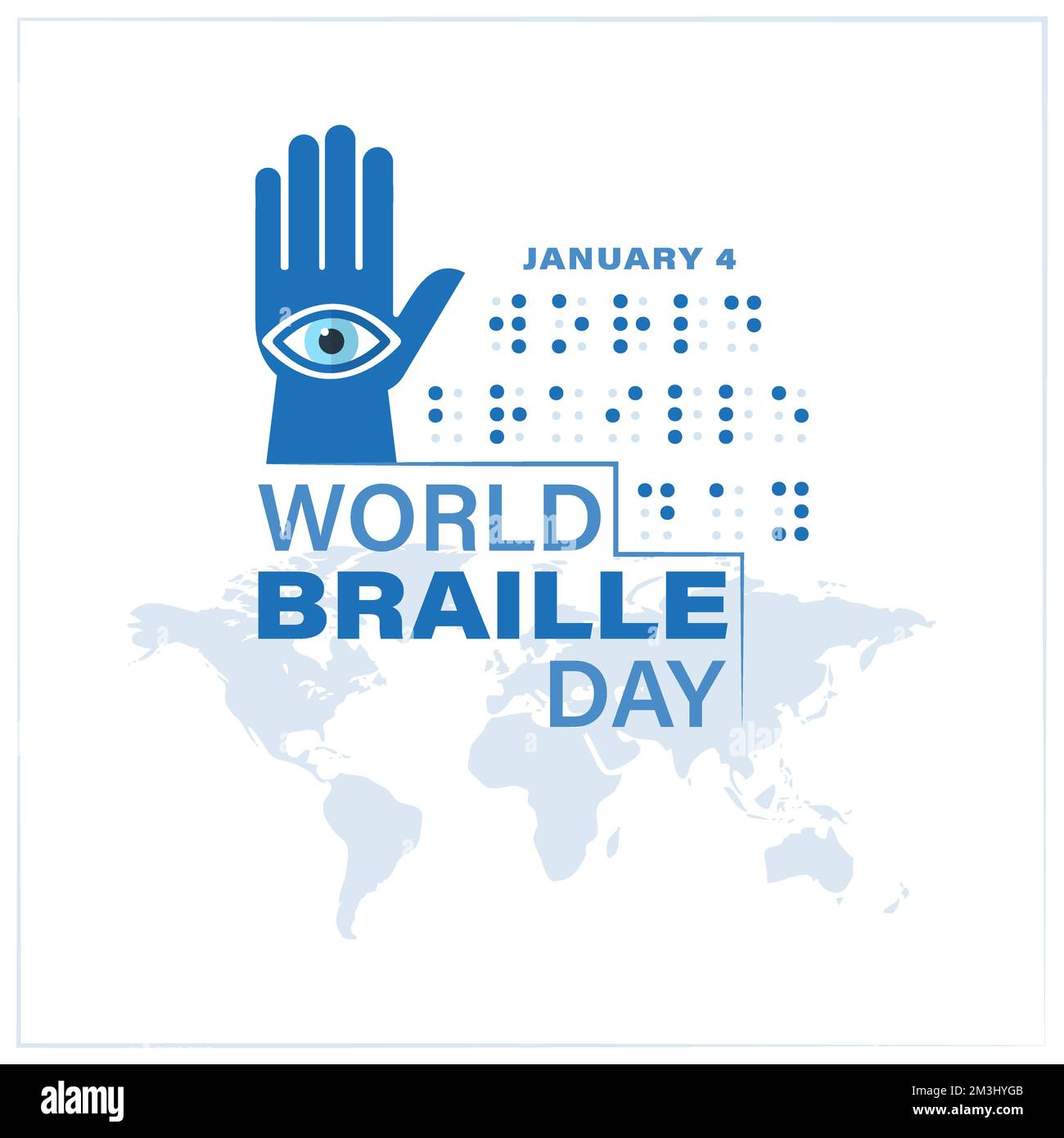 January 4th. World Braille Day. Background, poster, card, banner vector ...
