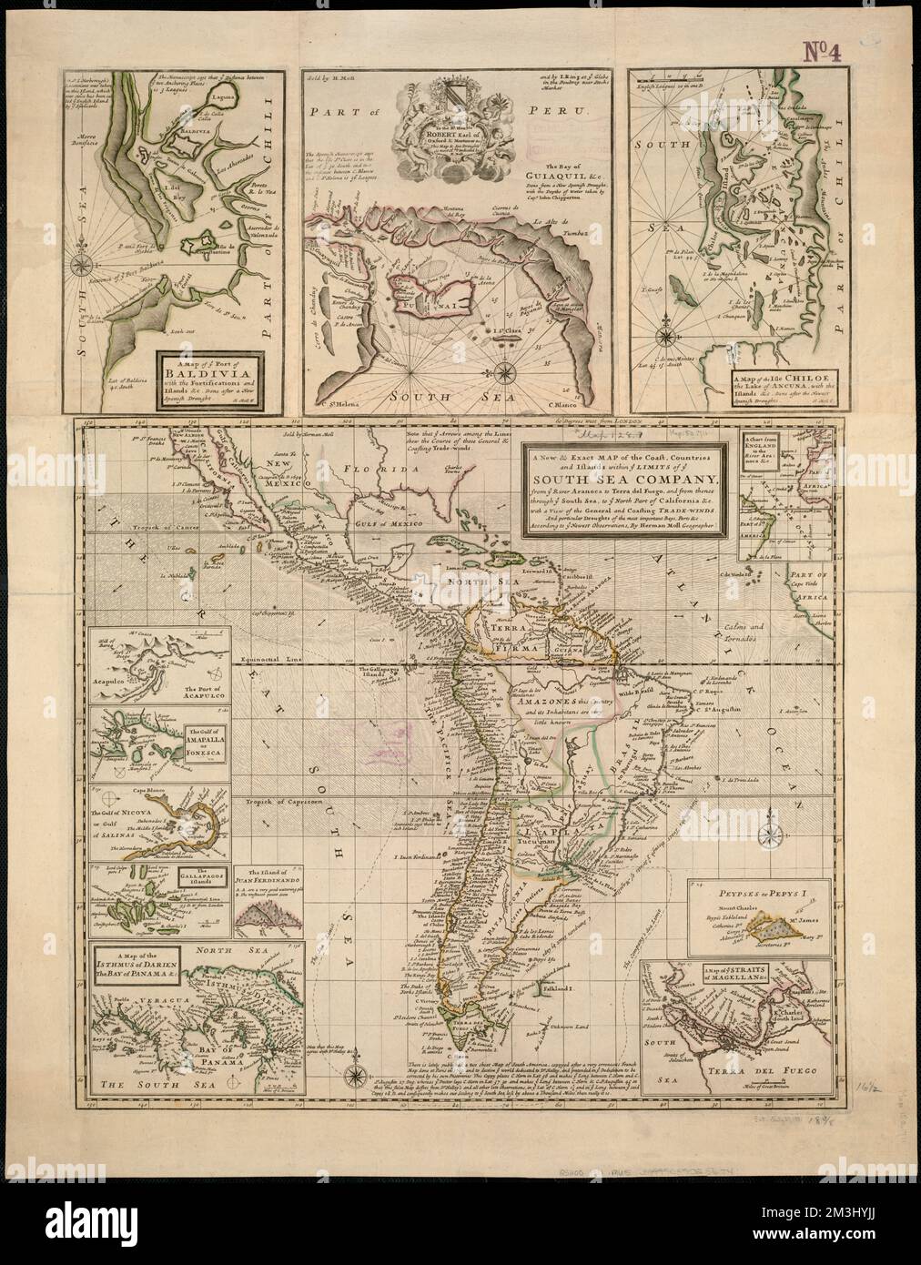 A new & exact map of the coast, countries and islands within ye limits ...