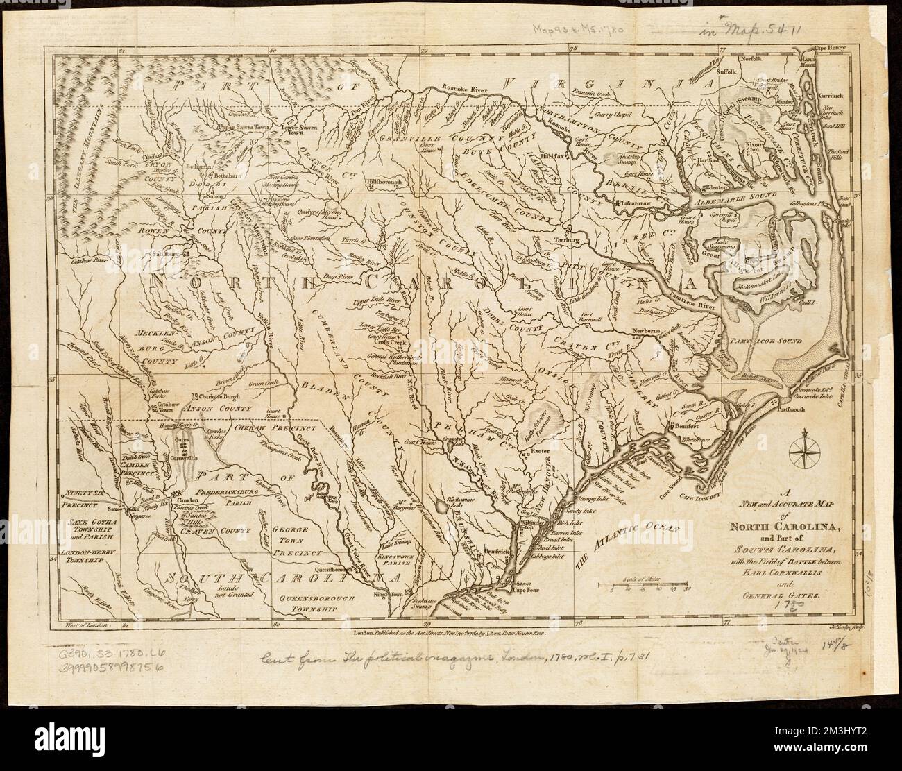A new and accurate map of North Carolina, and part of South Carolina ...