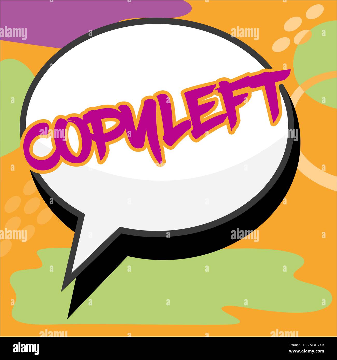 Text sign showing Copyleft. Conceptual photo the right to freely use ...