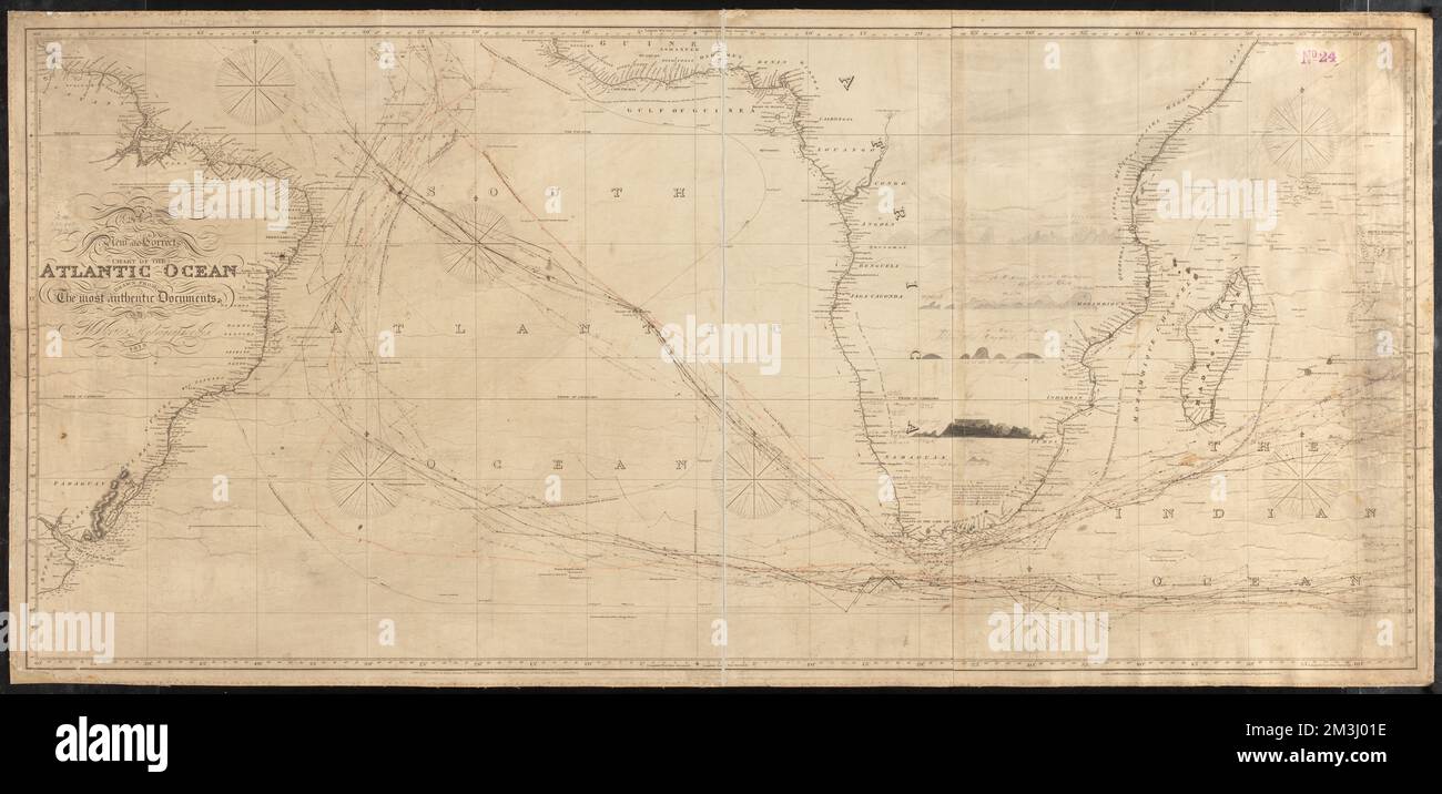 A new and correct chart of the Atlantic Ocean , Coasts, Africa, Maps ...
