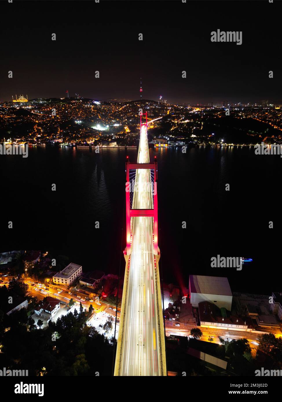 A beautiful shot of the Bosphorus Bridge in Istanbul, Turkey Stock ...