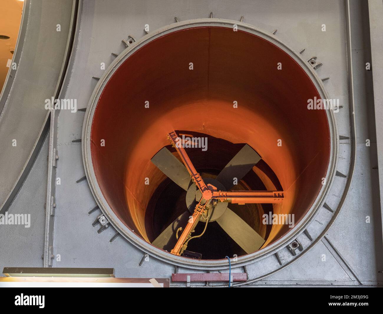 Detail showing fan intake to the main chamber of the Barnes Wallis ...