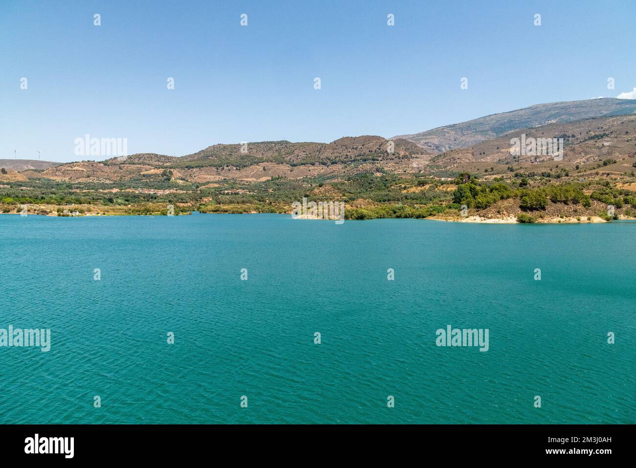 A view of Lake Beznar in the Lecrin Valley in Andalusia, Spain Stock ...