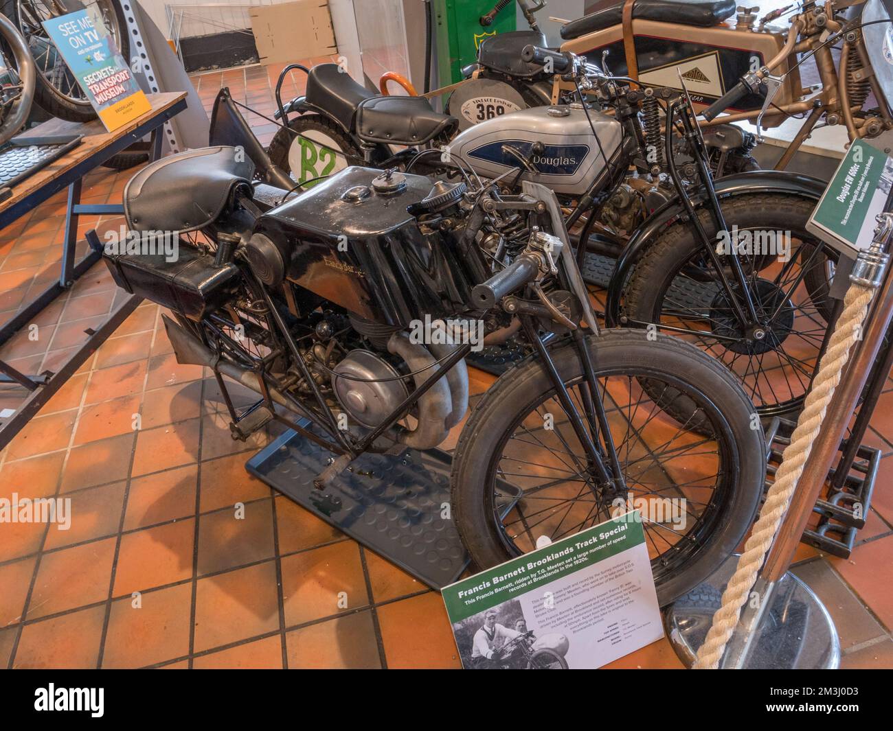 A Francis Barnett Brooklands Track Special from the 1920s on display at ...