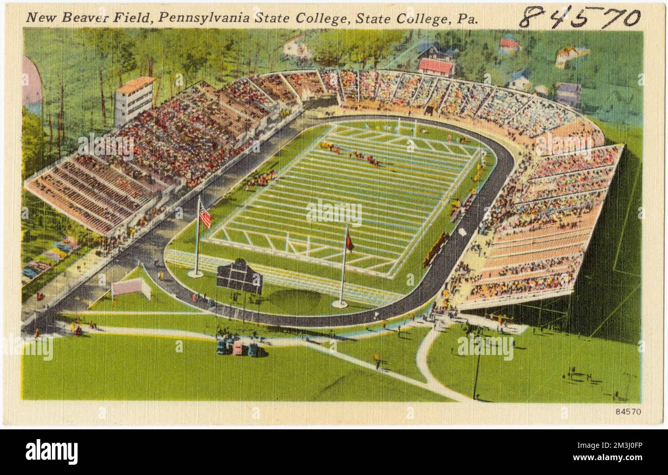 New Beaver Field, Pennsylvania State College, State College, Pa. , Stadiums, Universities ...