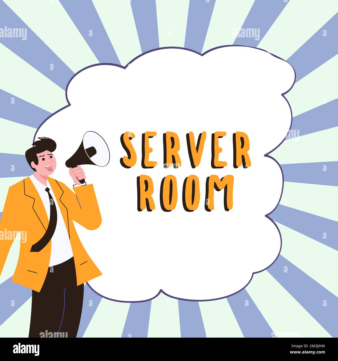 Handwriting text Server Room. Word for a room used to store power and ...