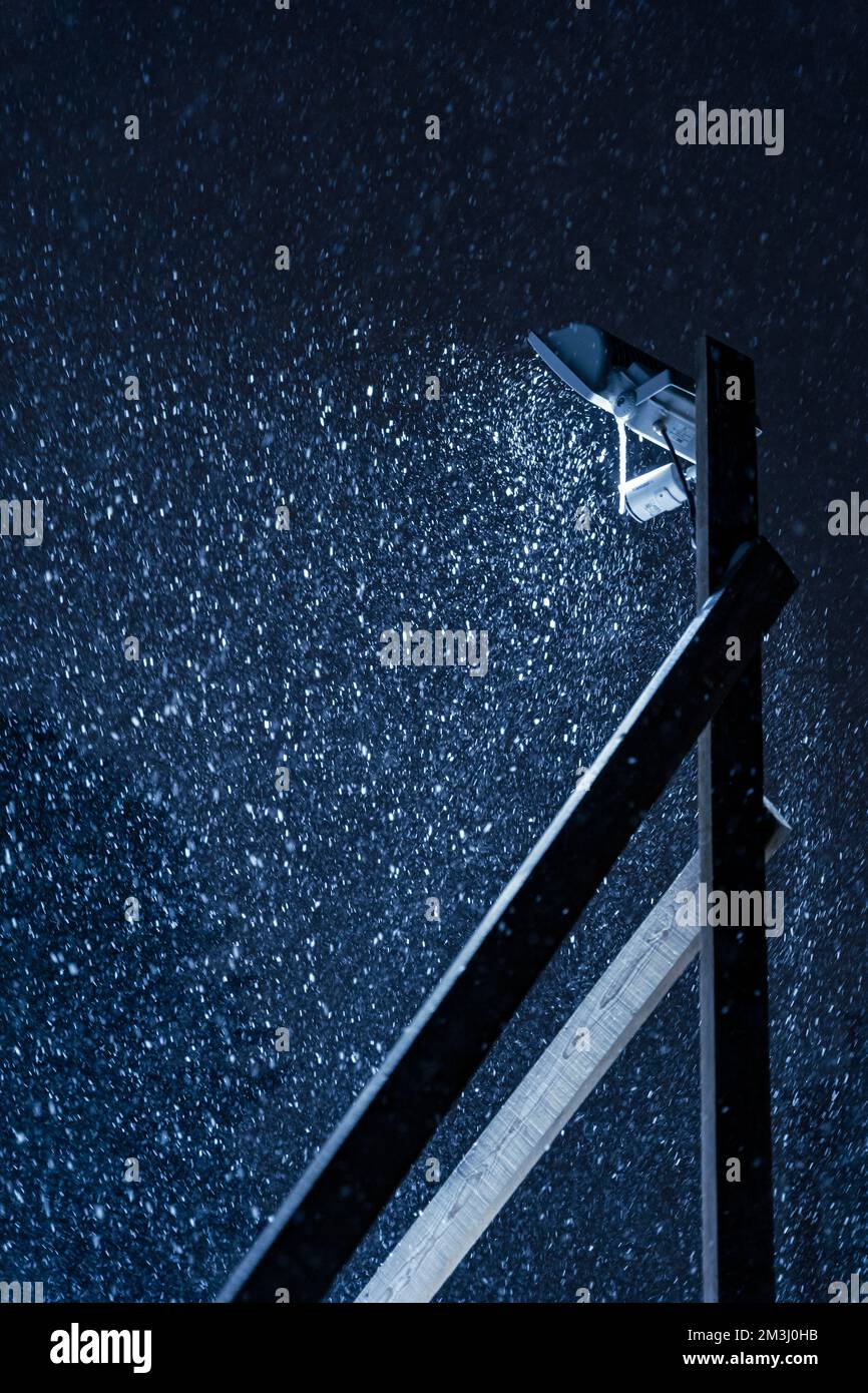 Blizzard, flying snow .Snowfall. Christmas, New Year. Winter Stock ...