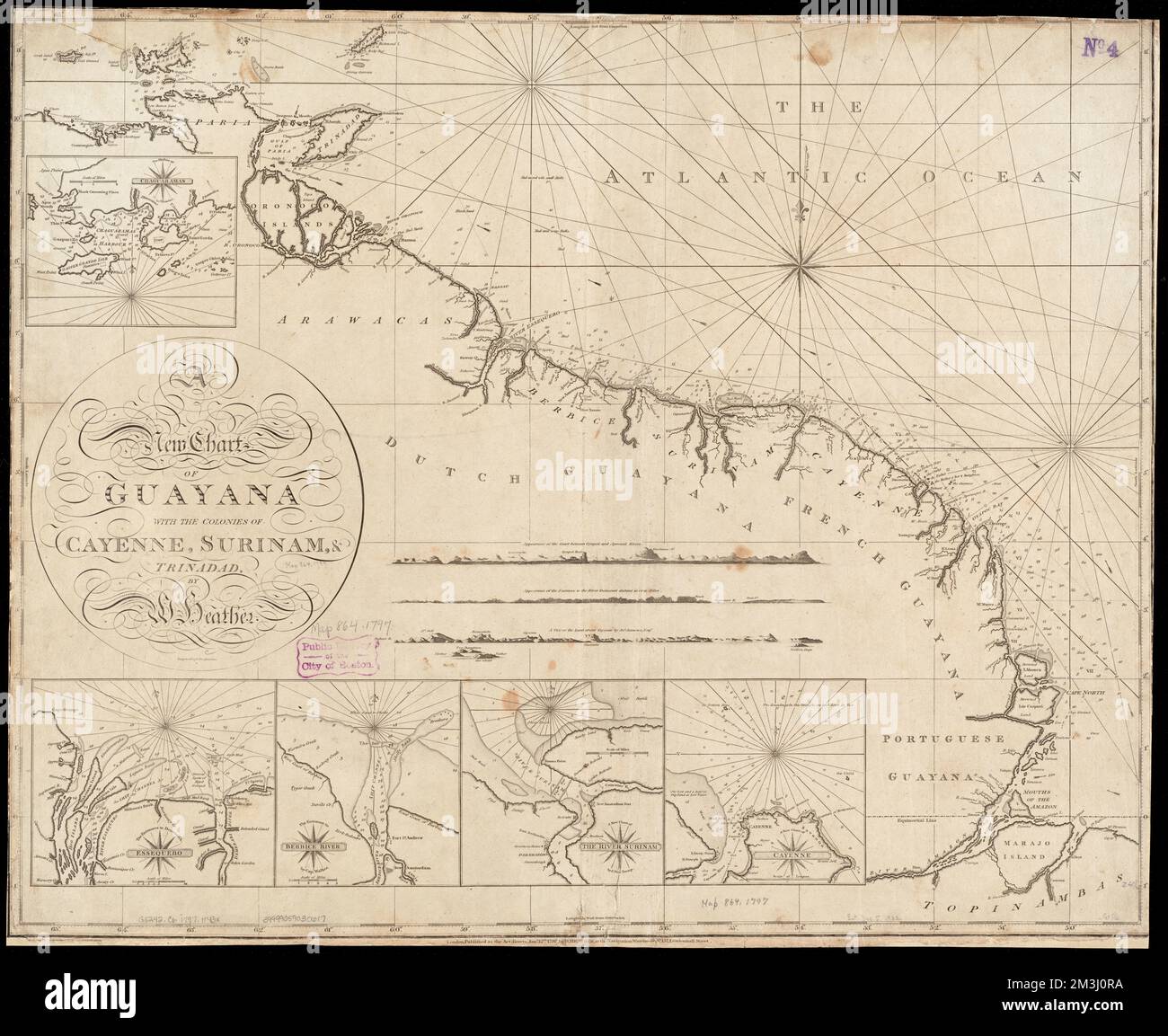 A new chart of Guyana with the colonies of Cayenne, Surinam, & Trinadad ...
