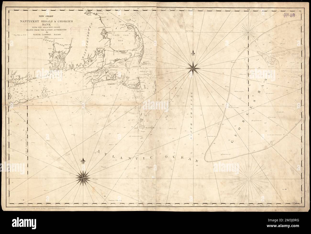 A new chart of Nantucket Shoals & George's Bank with the adjacent coast ...