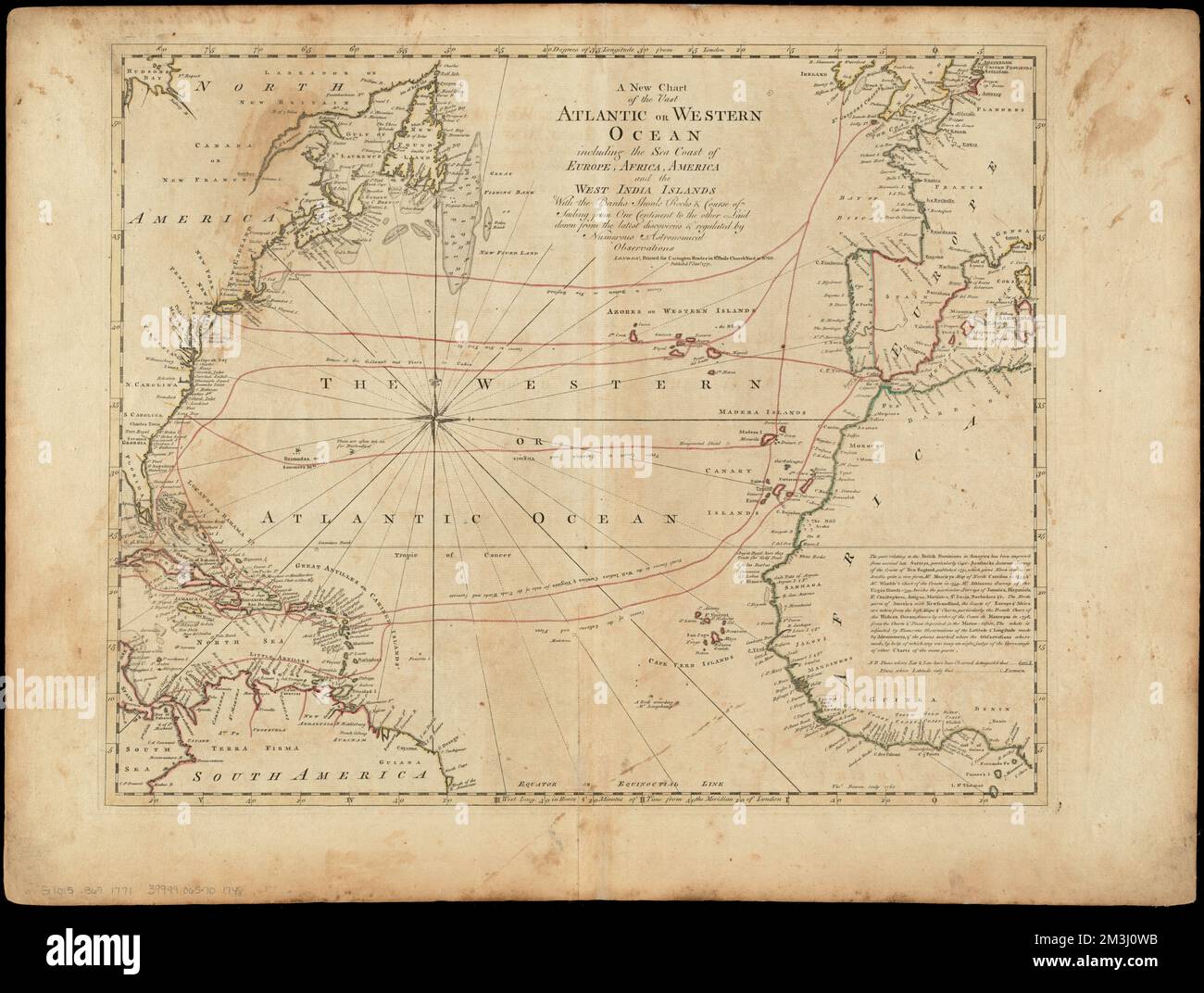 A new chart of the vast Atlantic or Western Ocean including the sea ...