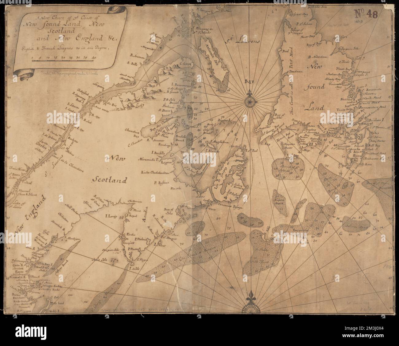 Map of new found land labrador hi-res stock photography and images - Alamy