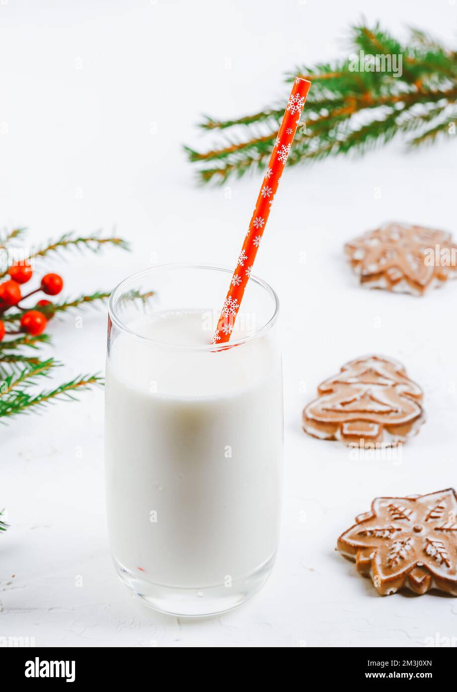Milk and Christmas cookies for Santa. Christmas background. gingerbread ...