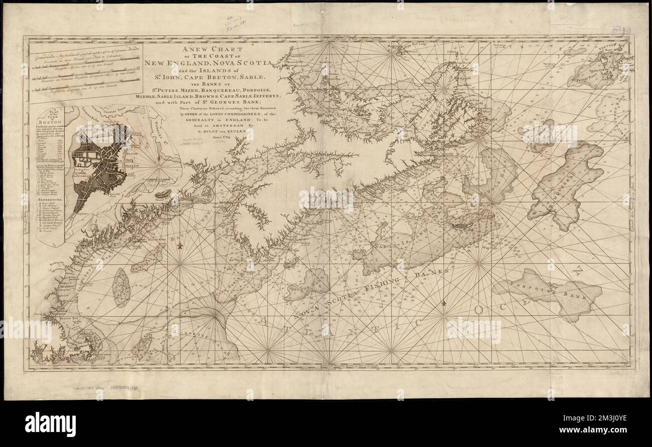 A new chart of the coast of New England, Nova Scotia, and the islands ...