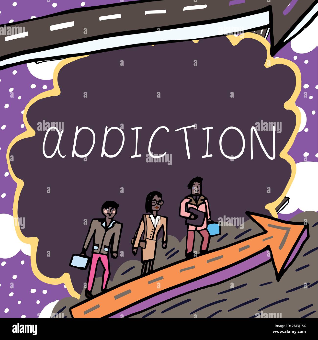 Text showing inspiration Addiction. Conceptual photo condition of being ...