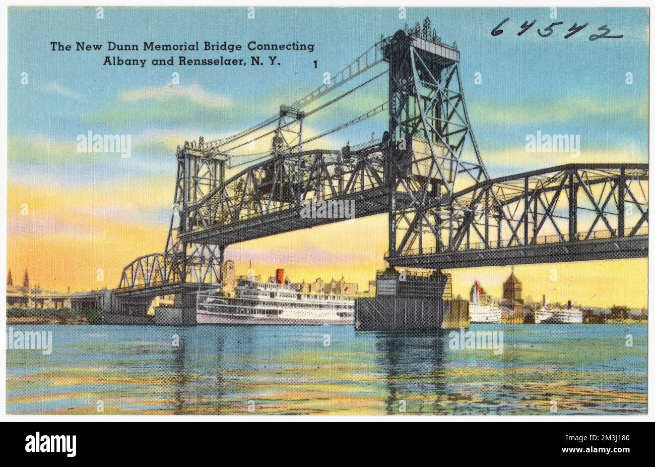 The New Dunn Memorial Bridge connecting Albany and Rensselaer, N. Y ...