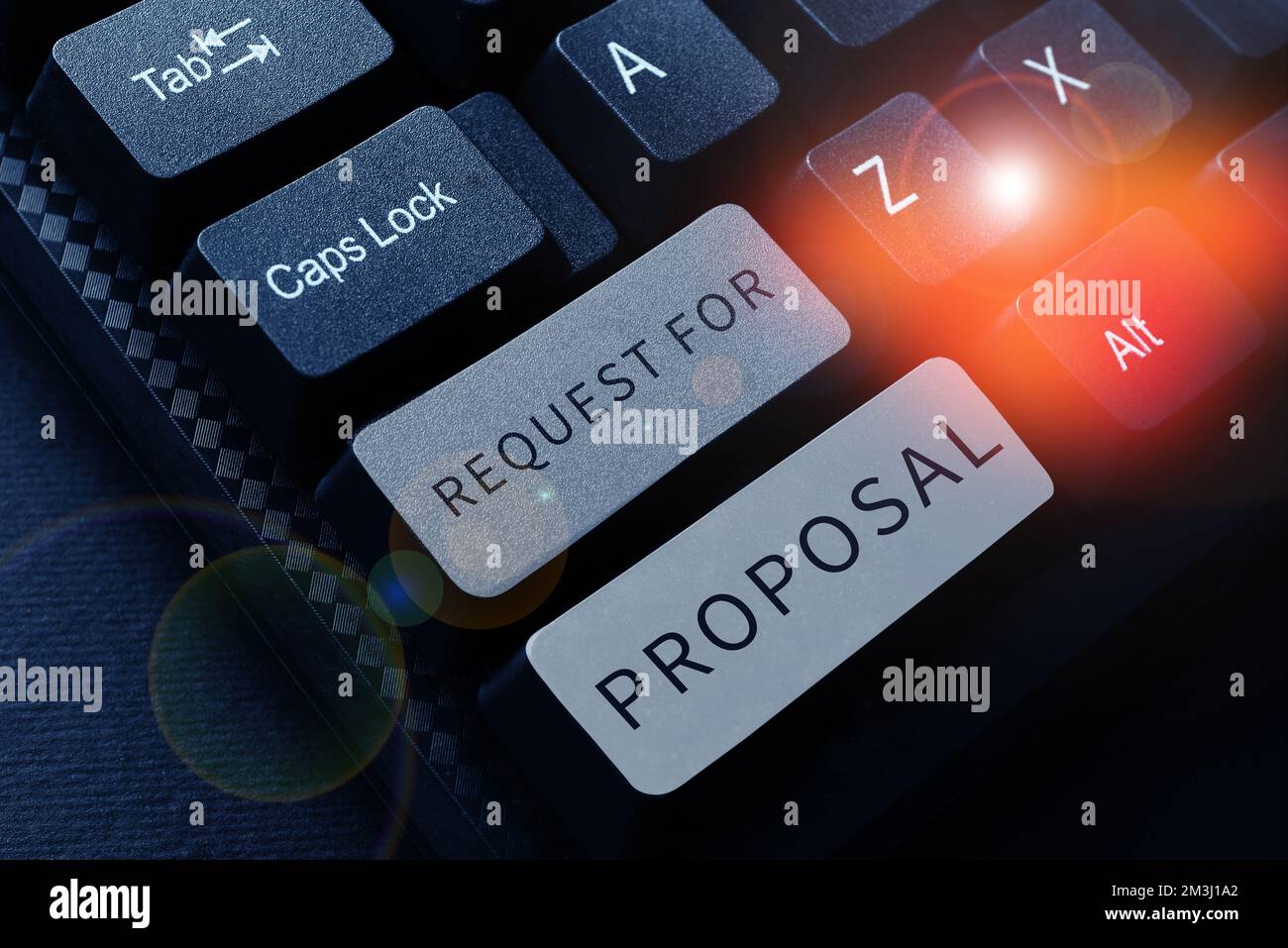 Handwriting text Request For Proposal. Business showcase document ...