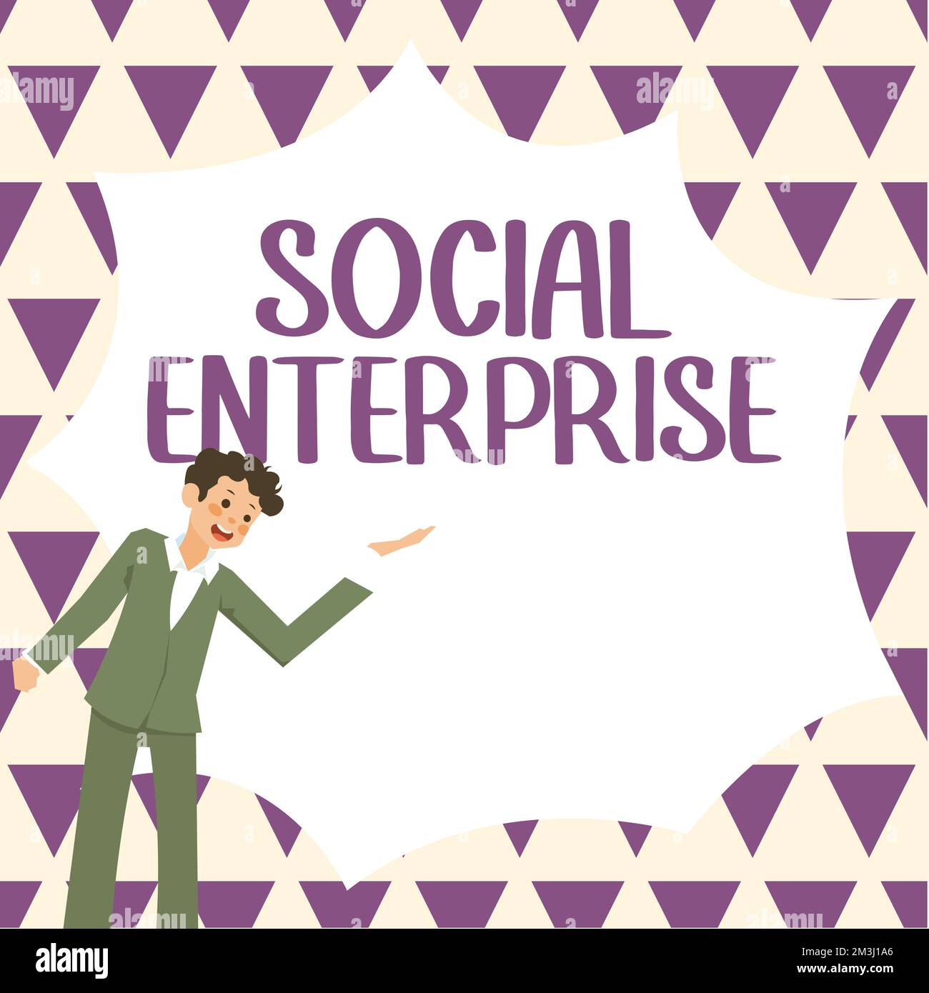 Text caption presenting Social Enterprise. Business approach Business ...