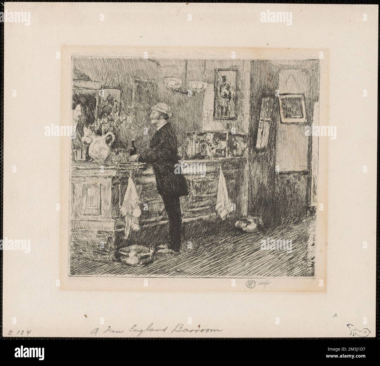 A New England barroom , Barrooms, Bars. Childe Hassam (1859-1935 ...