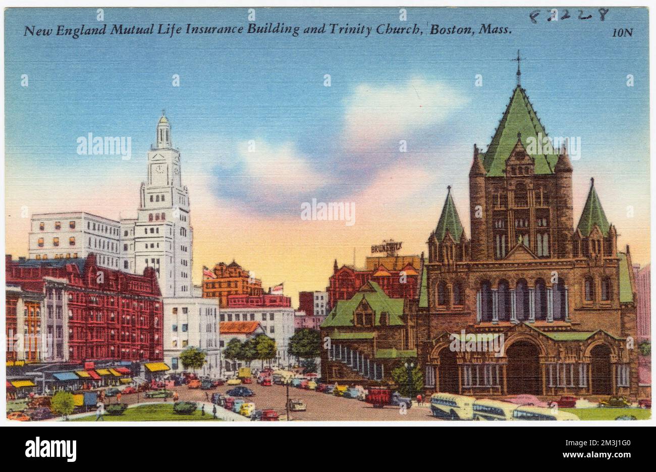 New England Mutual Life Insurance Building and Trinity Church, Boston ...