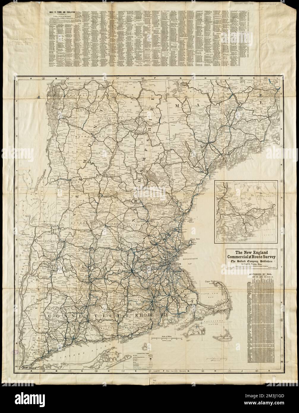 The New England commercial and route survey , Roads, New England, Maps ...