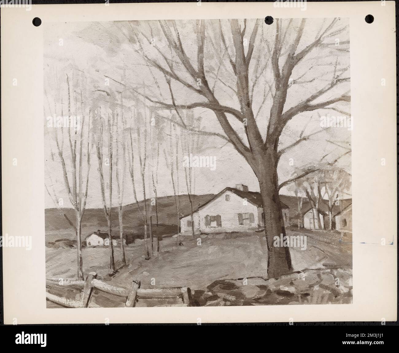 New England rural scene , Rural areas, Houses. The Massachusetts WPA ...