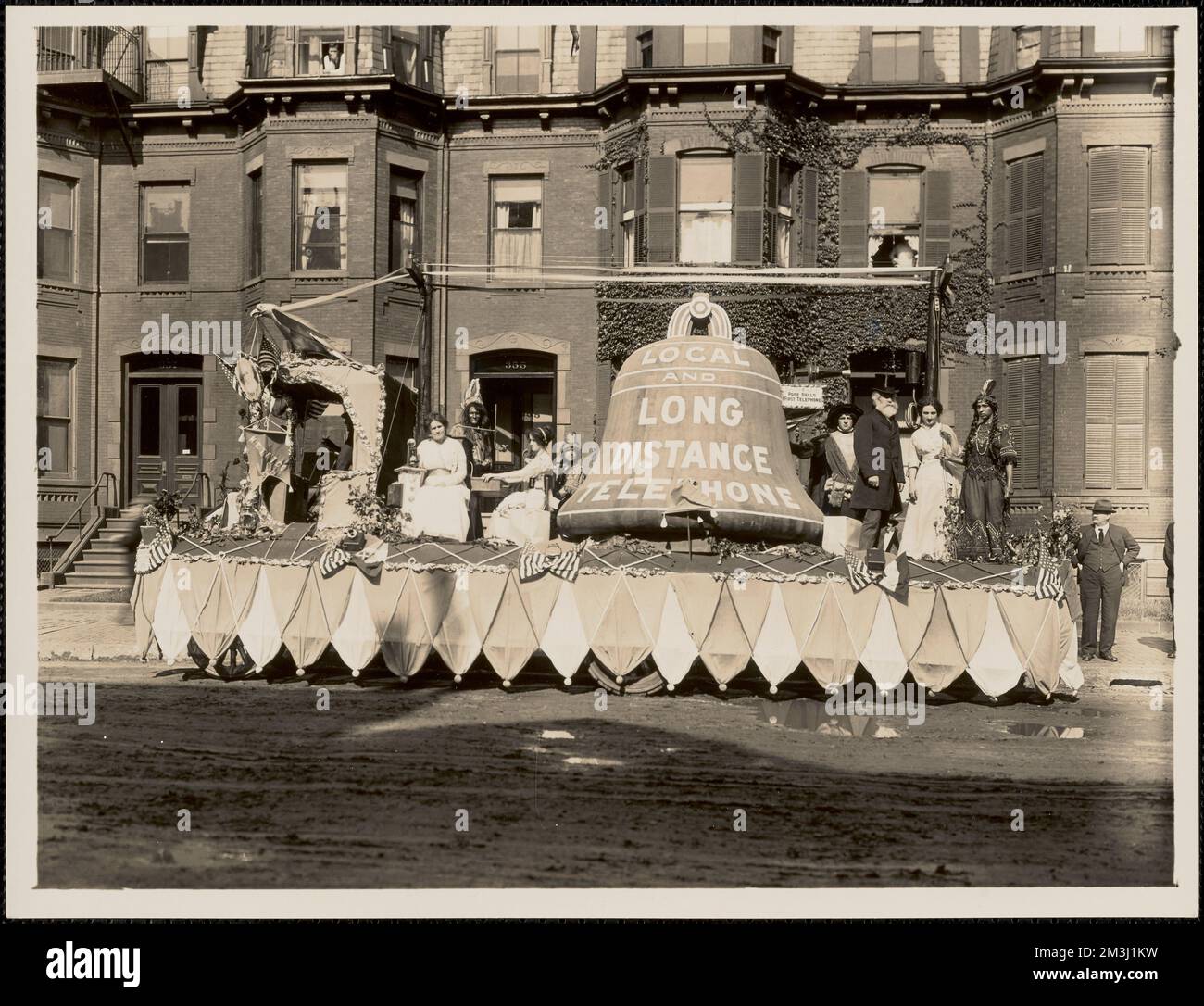 New England Telephone and Telegraph Co. float, Columbus Day Parade 1913 ...